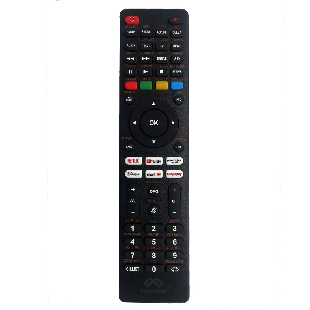 Control Remoto Universal 8 Funciones Macrotel Macrotel